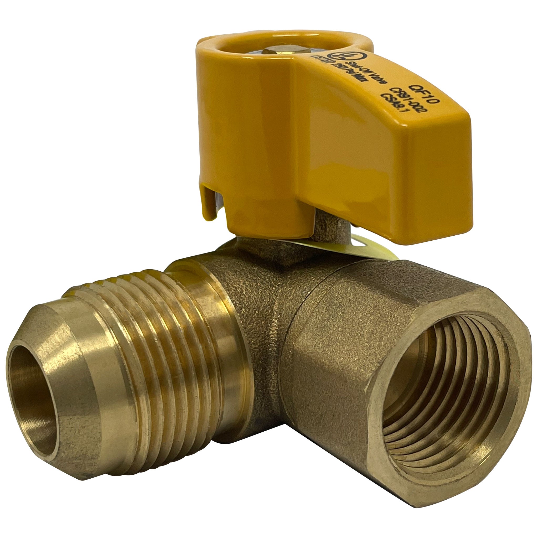Angle Gas Valve 1/2" Flare x 3/4" FIP