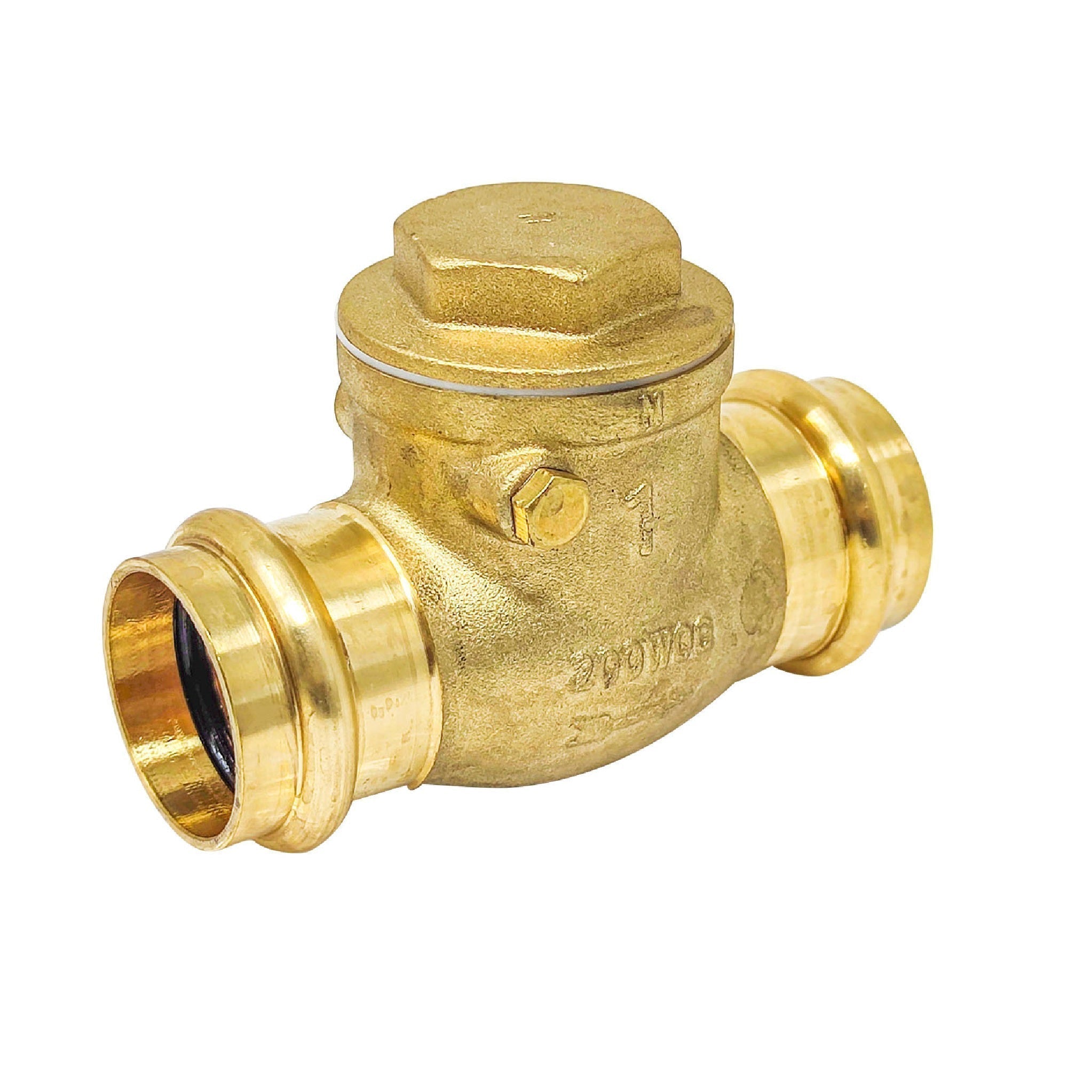 2" Press Ends P x P. Swing Check Valve Lead Free Brass . Pro Press Com