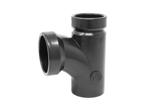 1-1/2" ABS Sanitary Tee SPG x HUB x HUB