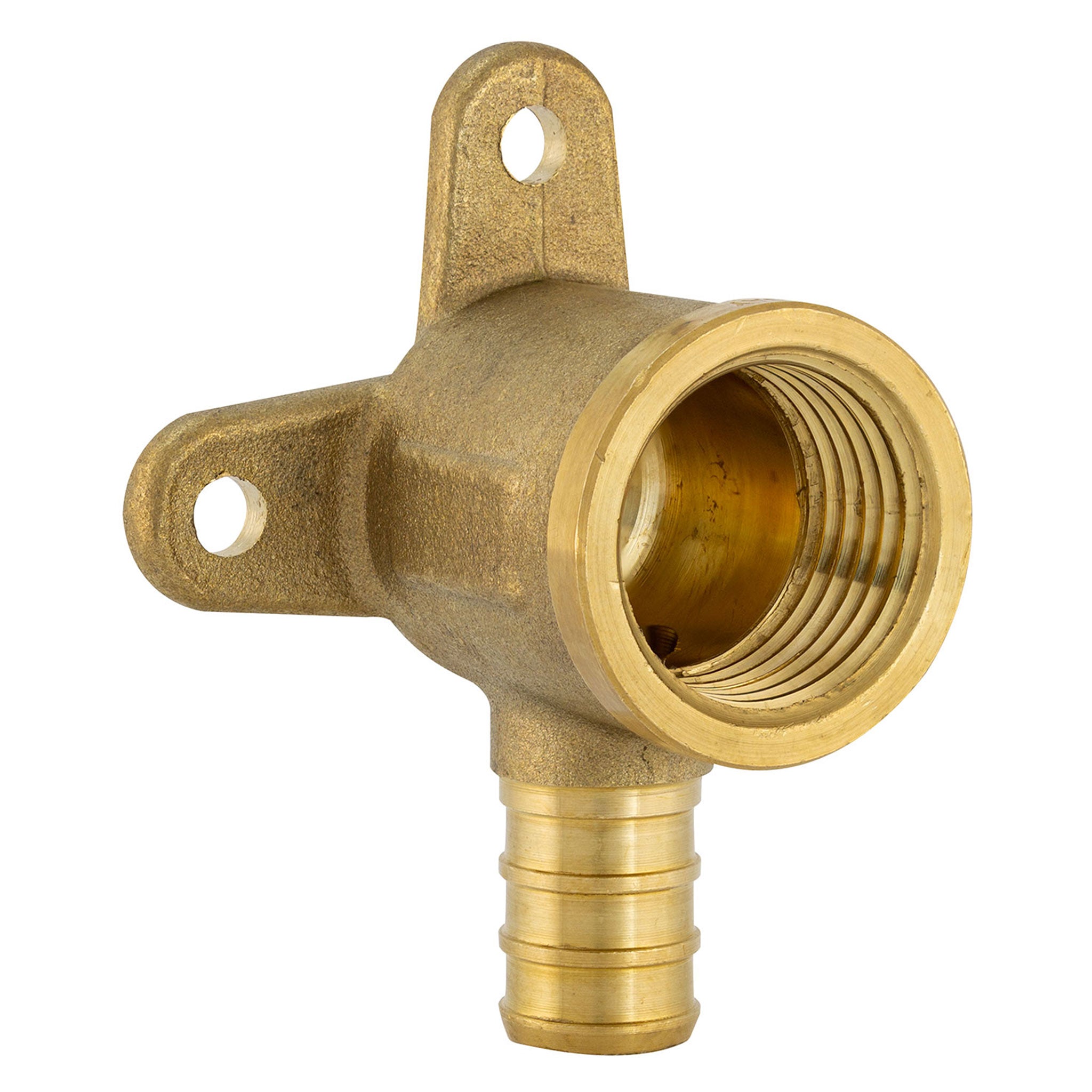 1/2" PEX B x FIP Drop Ear 90° Elbow LF Brass ASTM F1807 | Metpure
